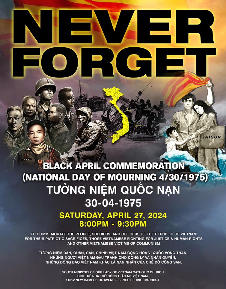 Black April Commemoration 2024 by Youth Ministry Of Our Lady of Vietnam ...